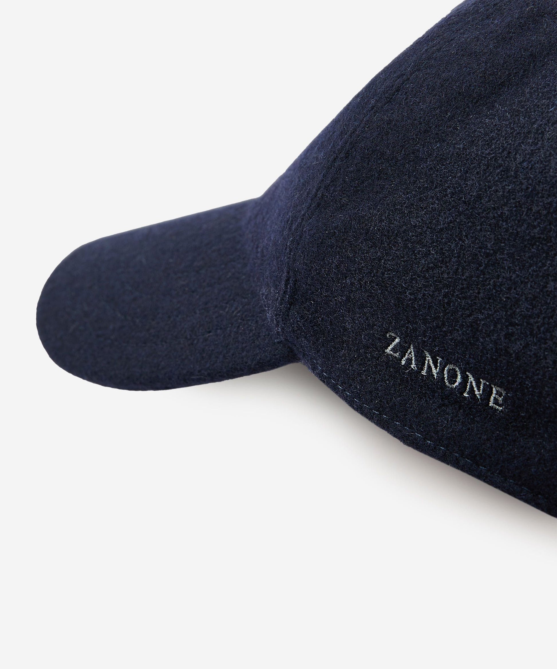 Zanone - Wool-blend baseball cap - navy blue – Slowear